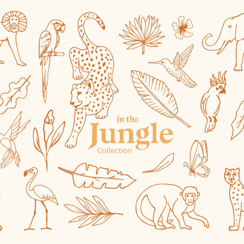 Imágenes Vectorizadas De Animales de la Selva Dibujo Sublimar | OrbitaPixel